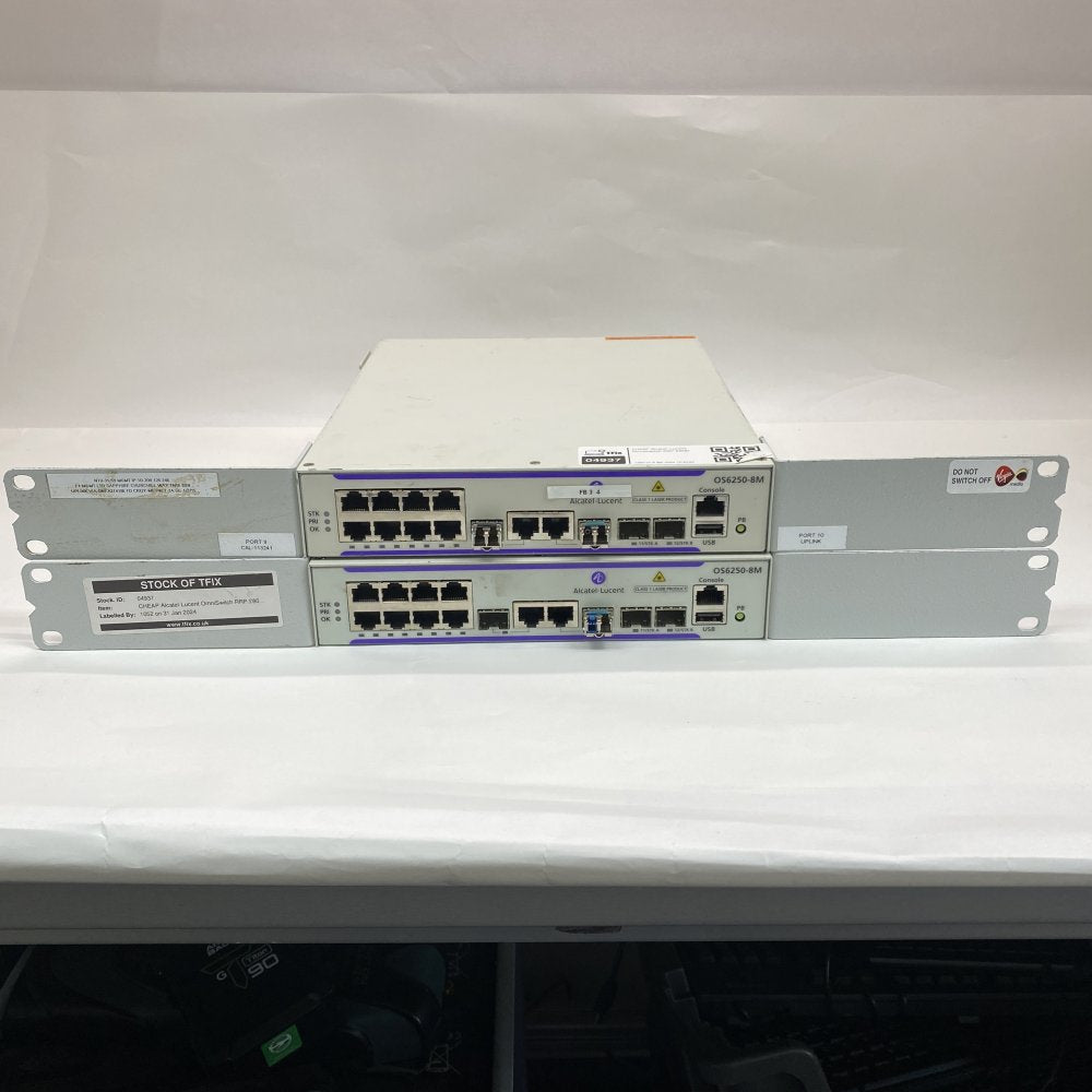 Gigabit Ethernet Switch Alcatel-Lucent OS6250-8M Managed 8-Port RJ-45 ...