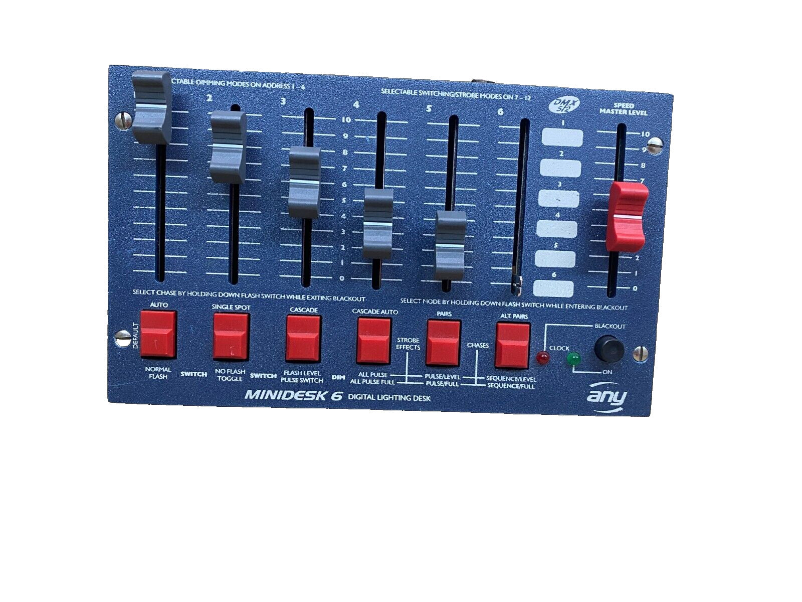 DMX Digital Lighting Controller Anytronics MiniDesk 6 Channel Controll ...